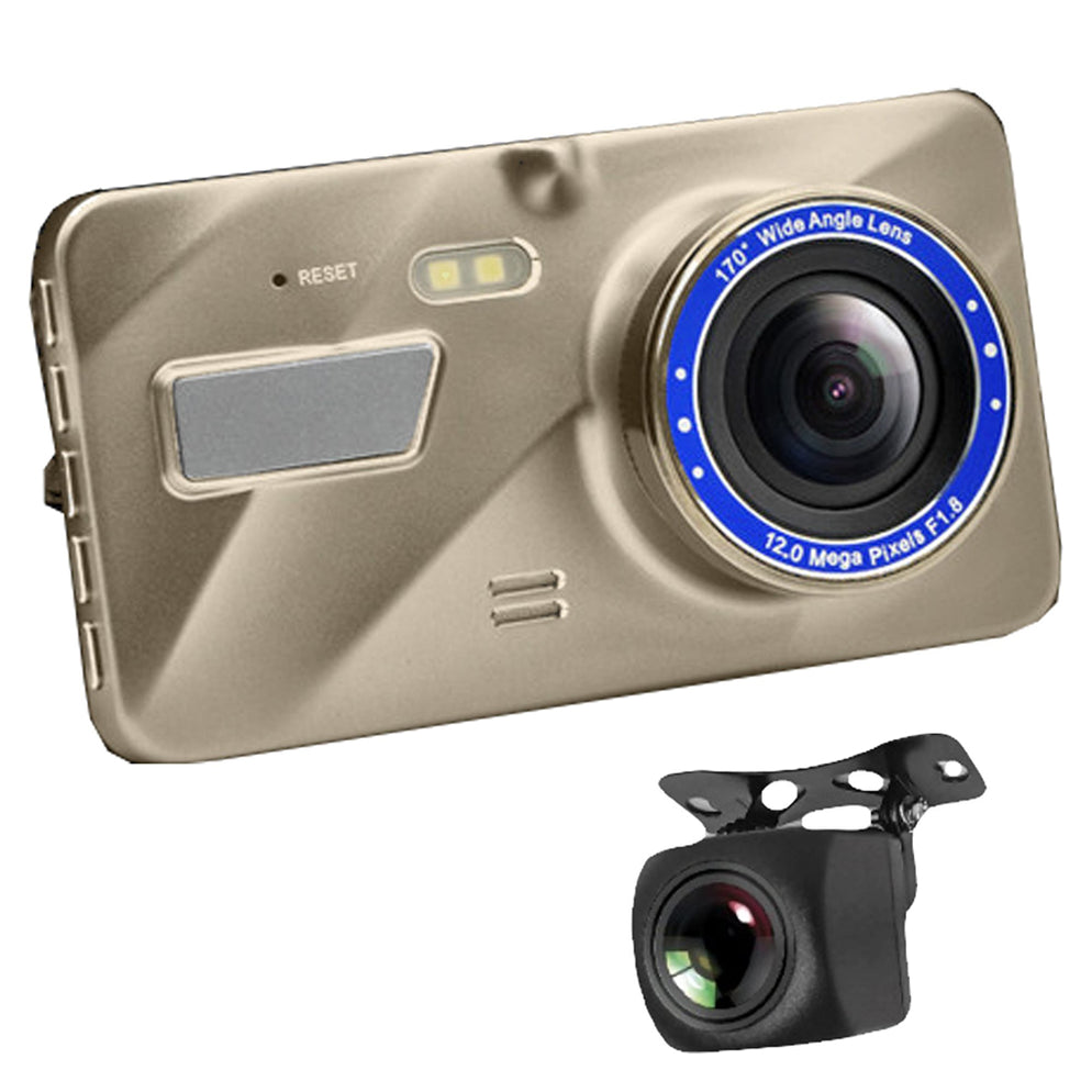 Prime Gold Dual DVR Dash Cam with Touch Screen - 4th Gen 2 Cam System ...