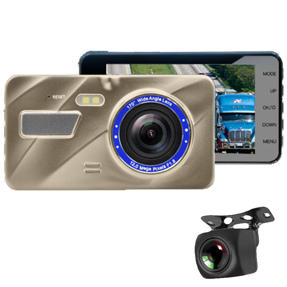 Prime Gold Dual DVR Dash Cam with Touch Screen - 4th Gen 2 Cam System ...