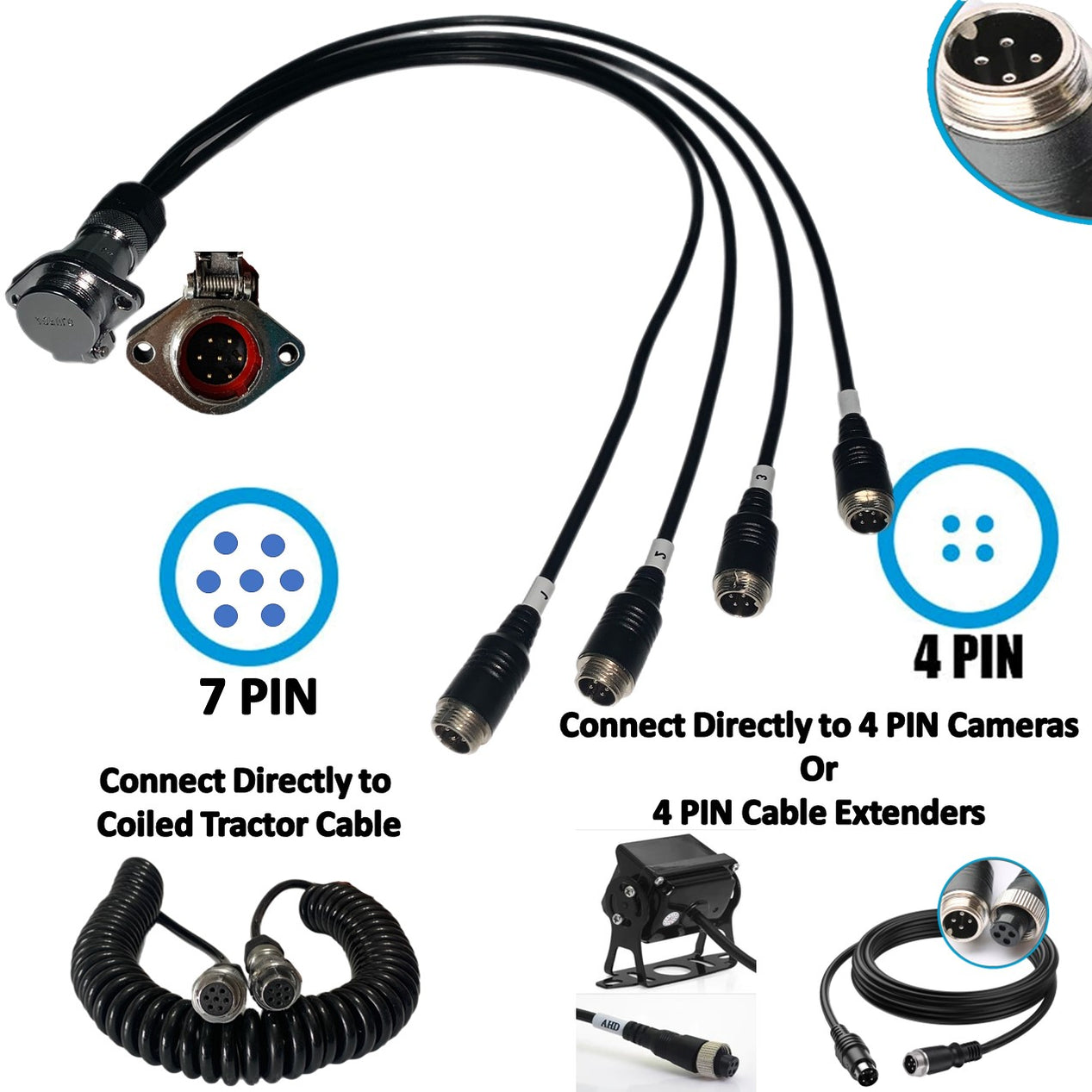 Falcon Electronics Heavy Duty Trailer Connector Cable Kit! Install 1 ...