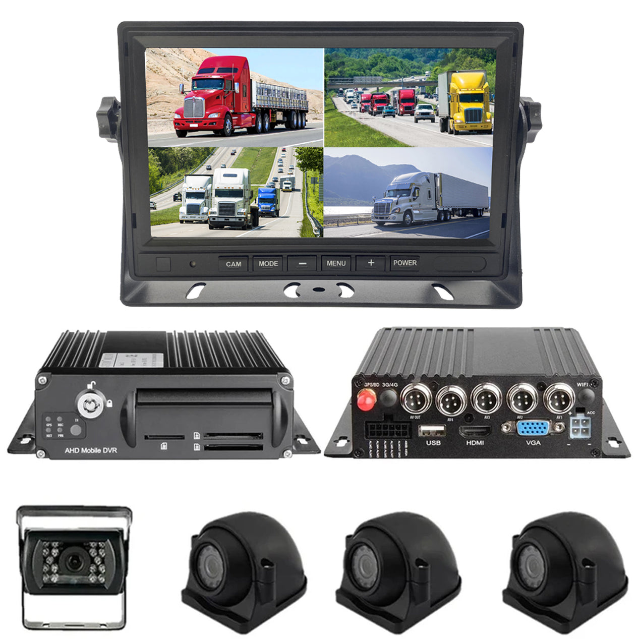 Black Box 1080P Dash Cam. 3-4 Cam DVR System │ Falcon Electronics LLC