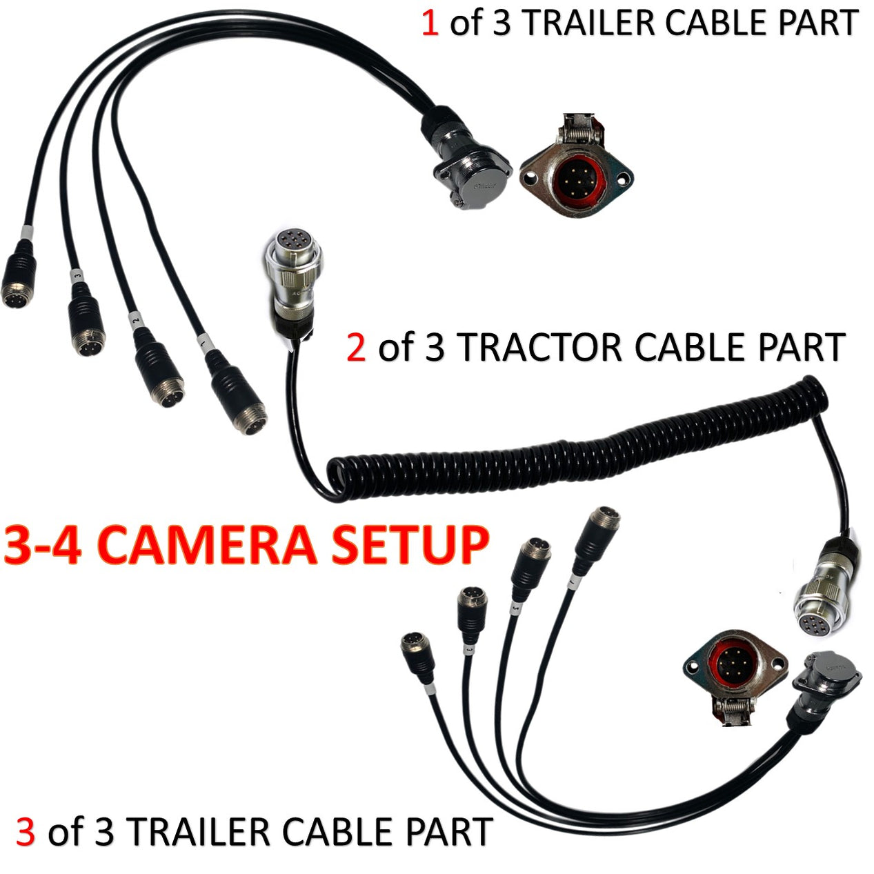 Falcon Electronics Heavy Duty Trailer Connector Cable Kit! Install 1 ...
