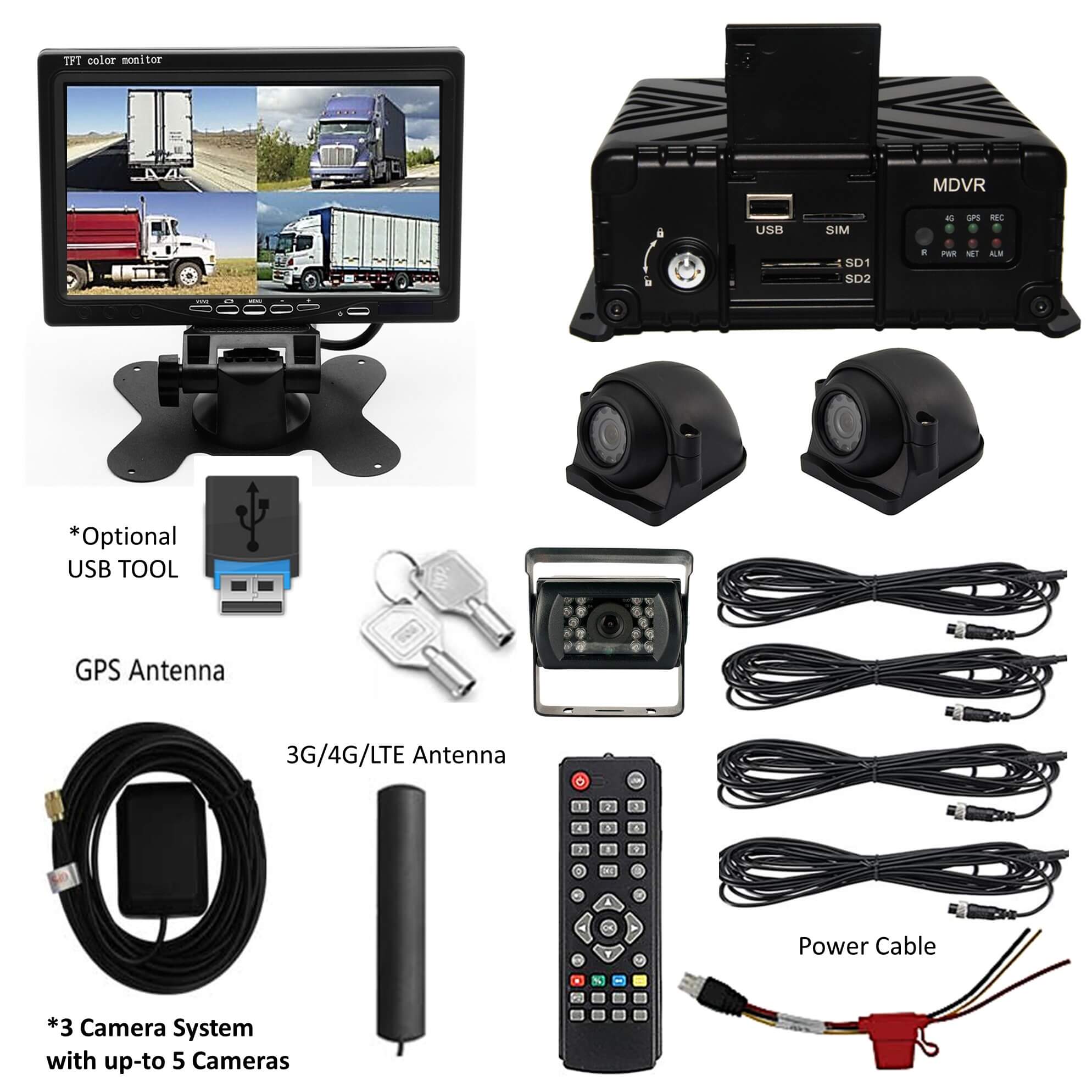 9"Quad Screen LCD for MNVR System — Falcon Electronics LLC