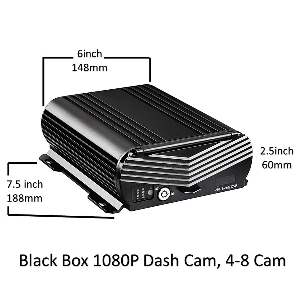 Black Box Dash Cam. 1080N MDVR 3-8 Cam. 4TB HDD Drive │ Falcon ...
