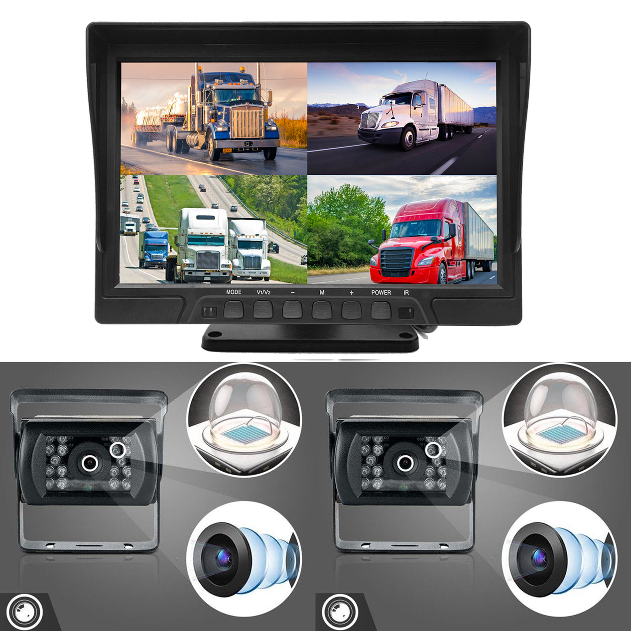 3rd-gen-multi Camera Dash Cam For Trucks. 2-4 Cam. Heavy Duty │ Falcon ...